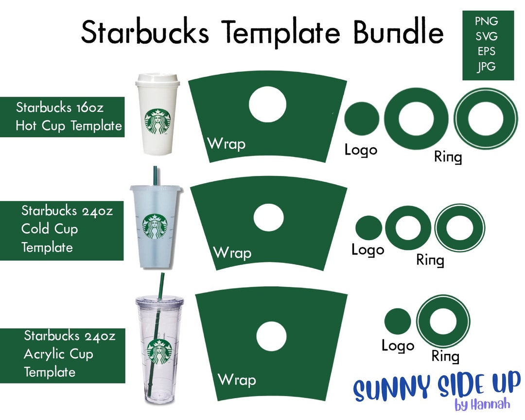 Cup Wrap Templates Svg, Tumbler Template, Coffee Cup Svg - Etsy