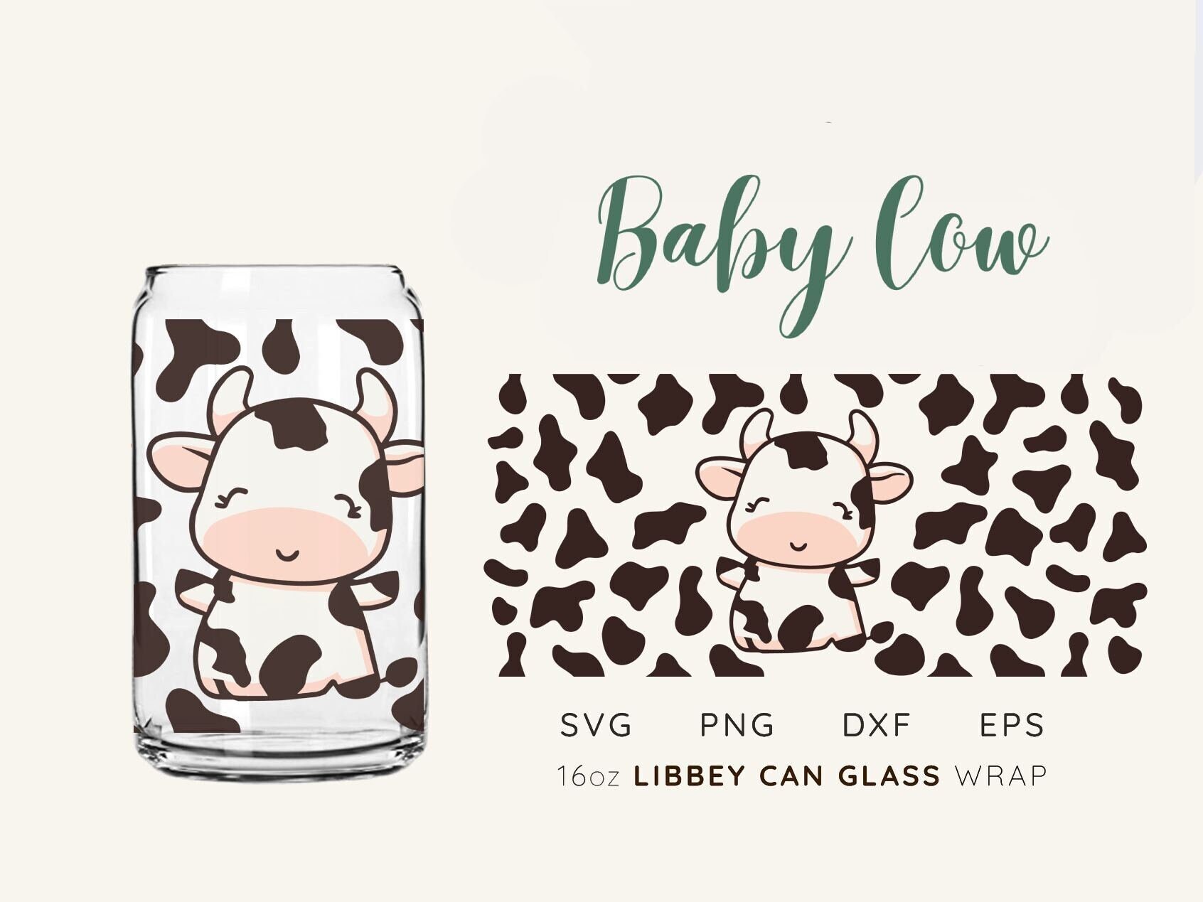 Libbey Glass 16oz | Cow Print Svg Files for Cricut, Cute Cow Svg ...