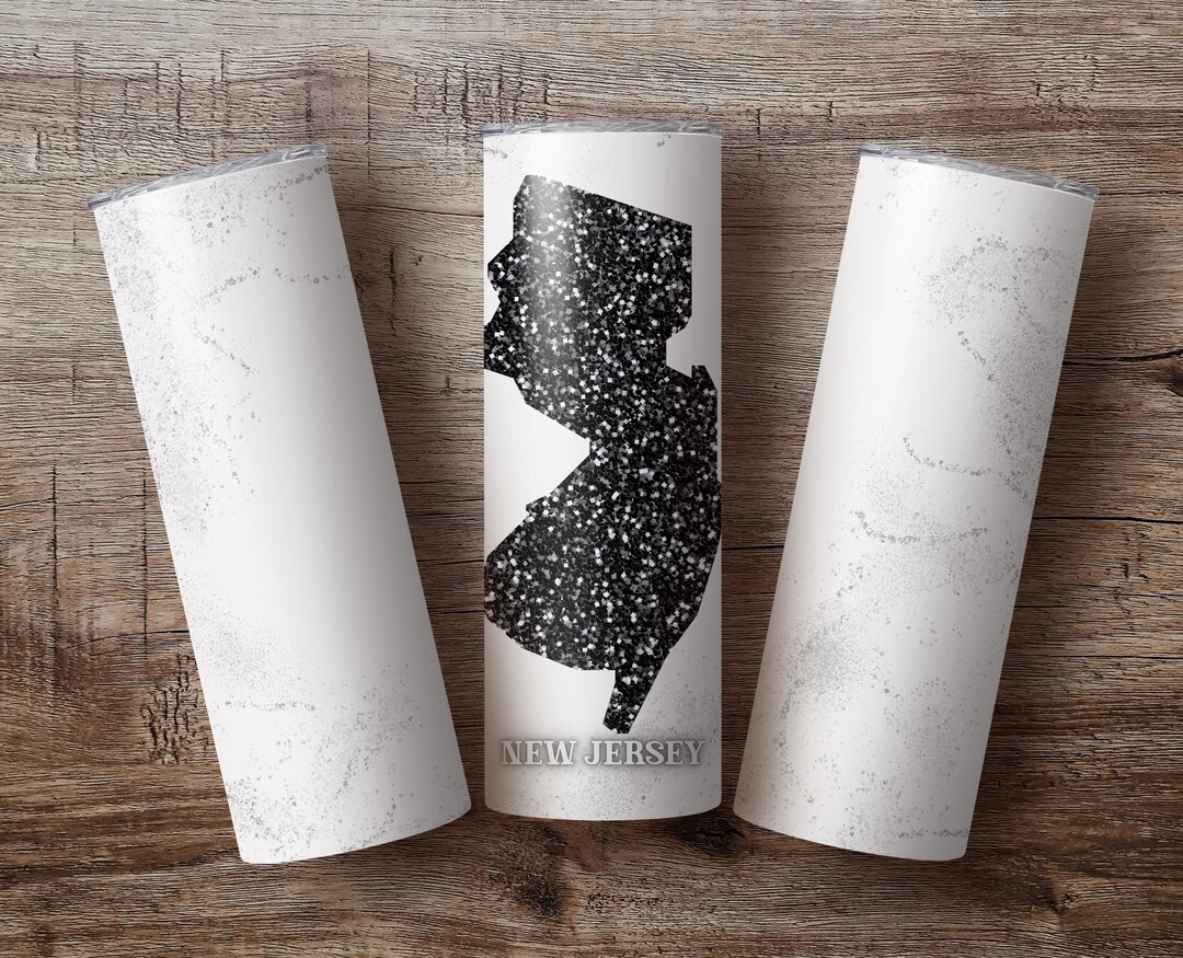 New Jersey Black Glitter Tumbler Wrap - DIGITAL DOWNLOAD - Abgl - Etsy