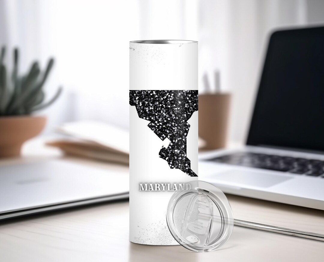 Maryland Black Glitter Tumbler Wrap - DIGITAL DOWNLOAD - Abgl - Etsy