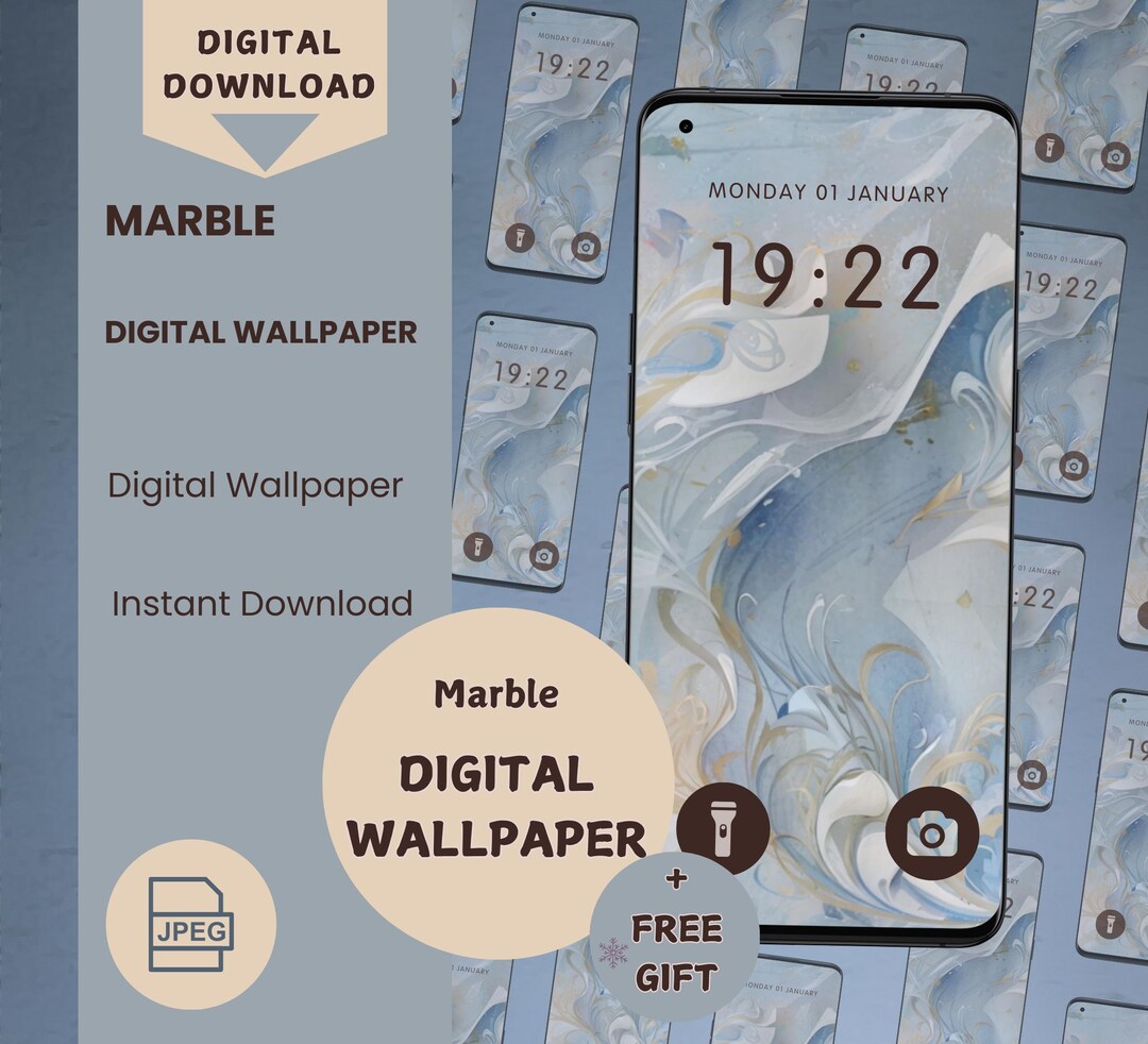 Blue Marble Smartphone Wallpaper - DIGITAL DOWNLOAD BM1 - Etsy