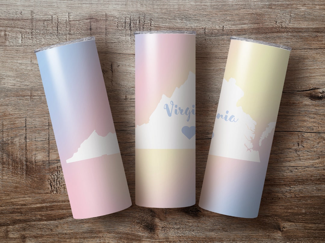 Virginia Tumbler Wrap - DIGITAL DOWNLOAD for Sublimation - 20oz Skinny ...