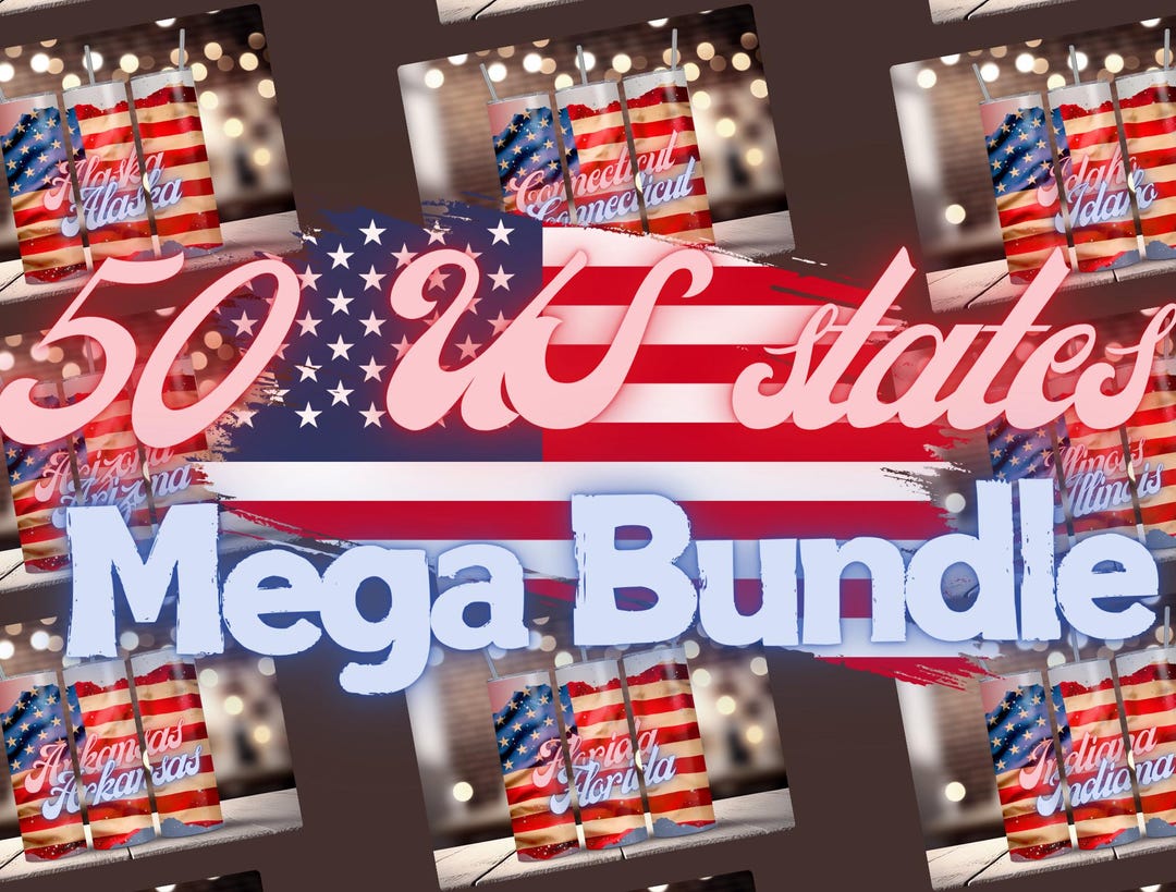 US States Mega Bundle Tumbler Wraps Digital Download RB1B - Etsy