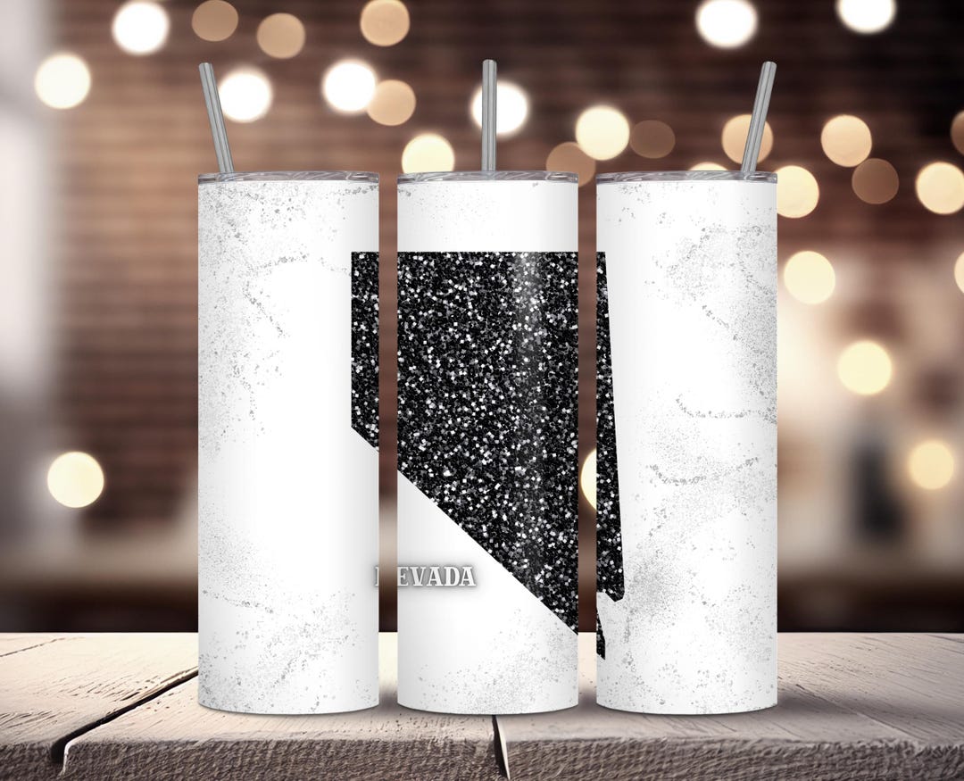 Nevada Black Glitter Tumbler Wrap - DIGITAL DOWNLOAD - Abgl - Etsy