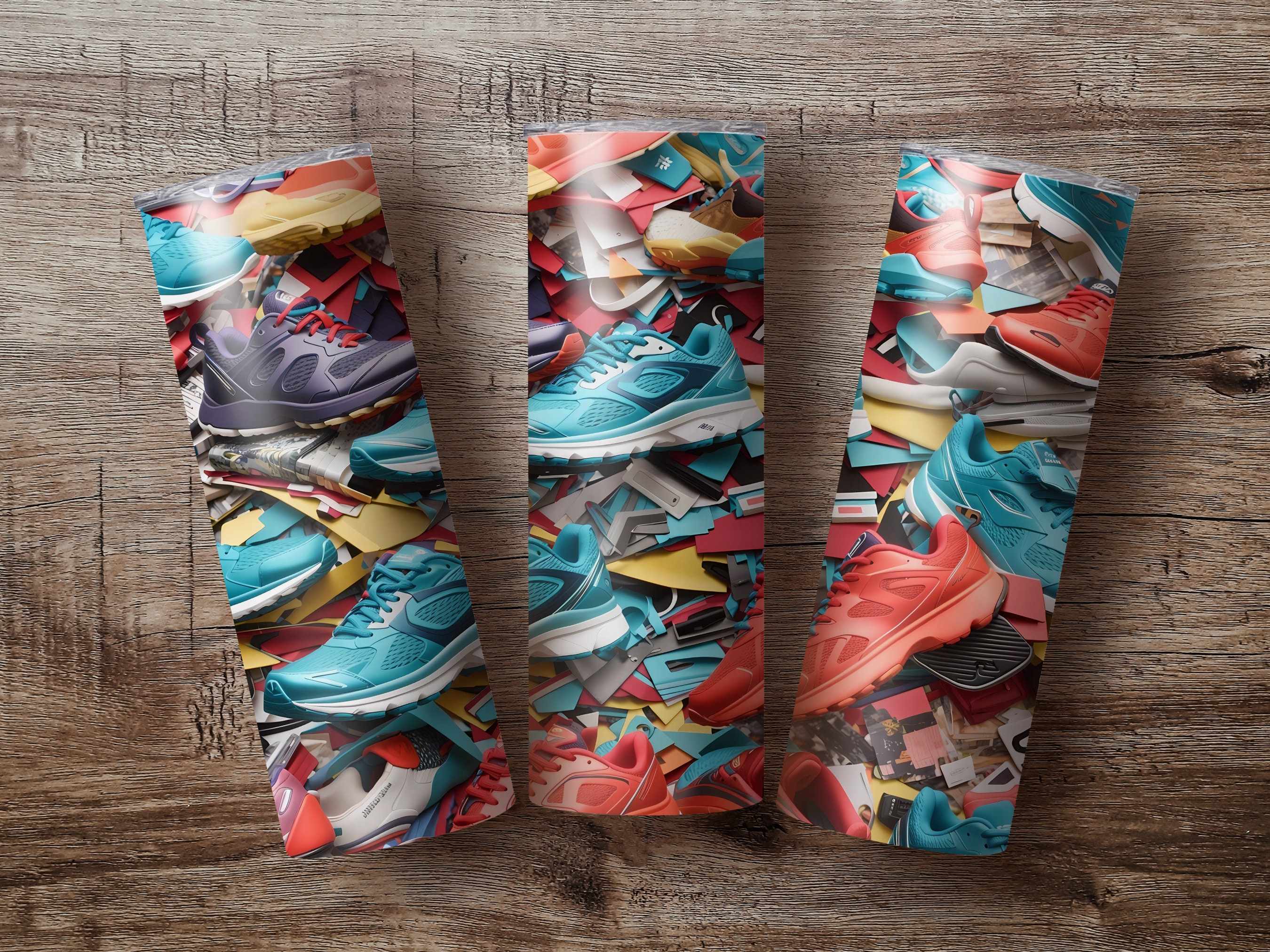 Athletic Running Sneakers Tumbler Wrap DIGITAL DOWNLOAD for Sublimation ...