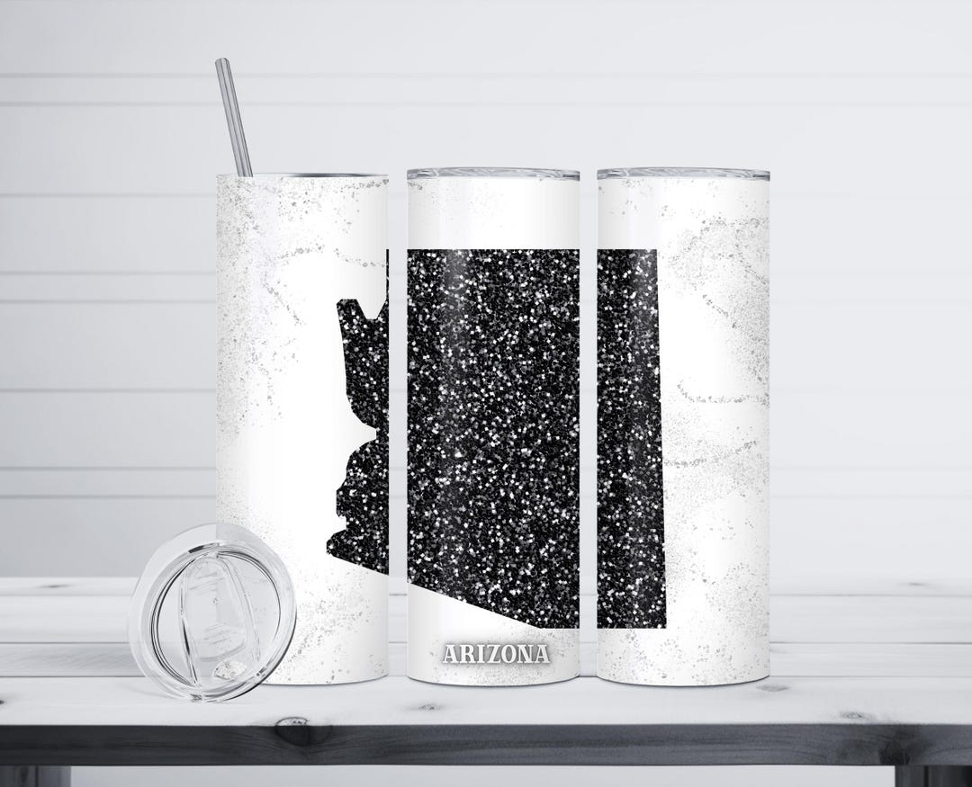 Arizona Black Glitter Tumbler Wrap - DIGITAL DOWNLOAD - Abgl - Etsy