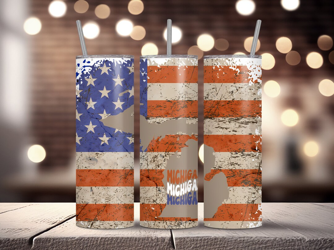 Michigan State Rustic Tumbler Wrap - DIGITAL DOWNLOAD - Og - Etsy
