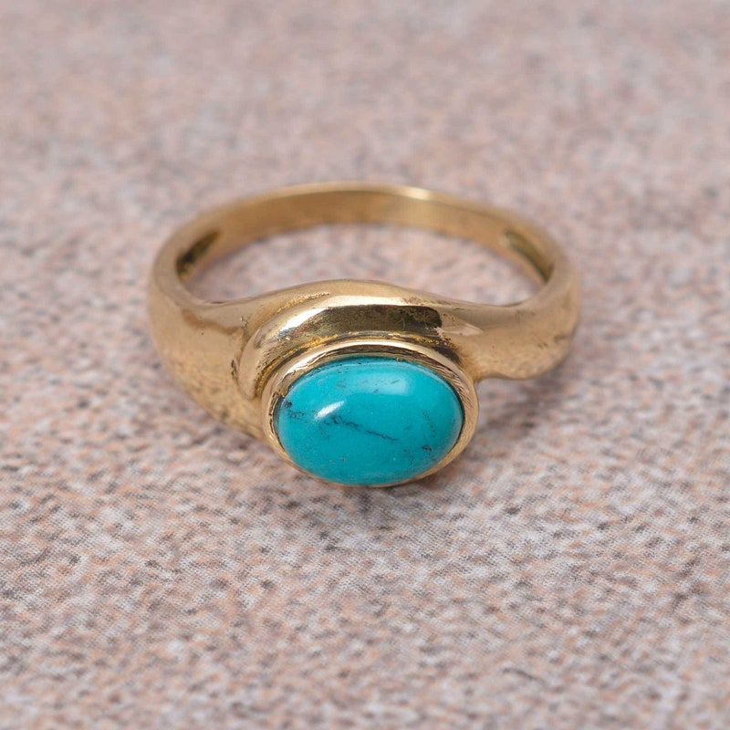 Gold Turquoise Ring - Etsy