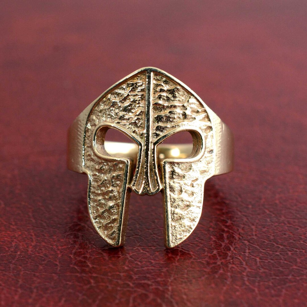 Chunky Brass MF Doom Mask Ring: Heavy Gold Hip Hop Statement Ring for ...