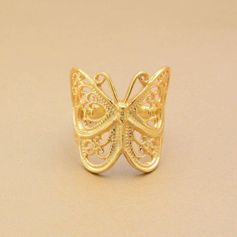 Gold Butterfly Ring - Etsy