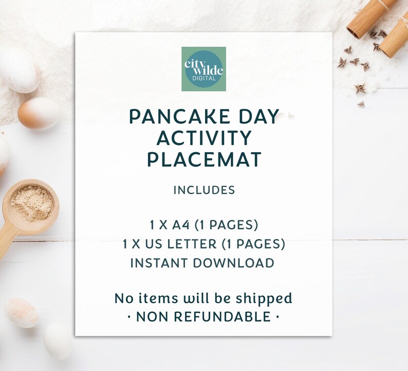 Pancake Day Activity Placemat, Pancake Coloring Activity Placemat ...