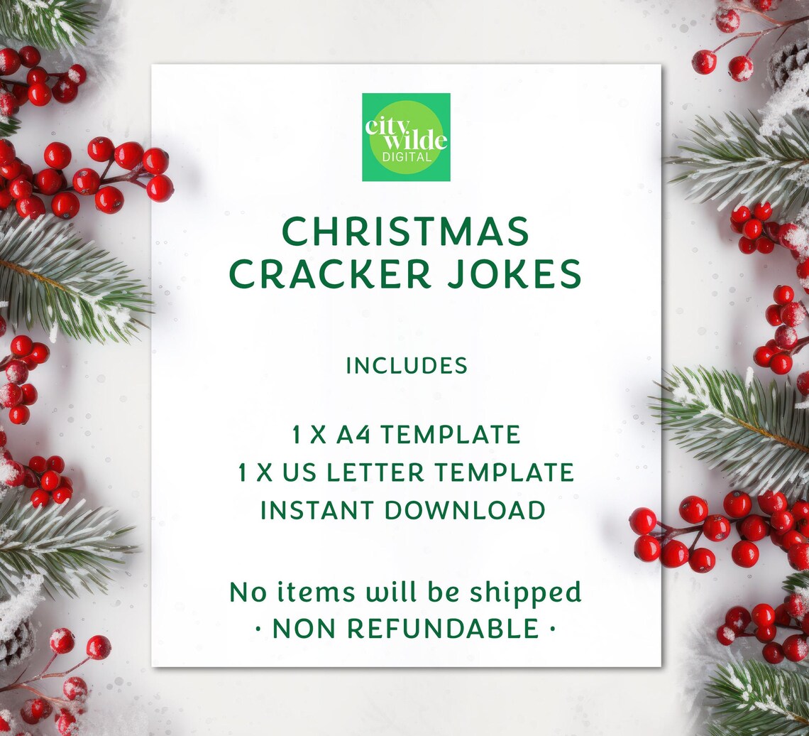 Christmas Jokes, Cracker Jokes, Christmas Cracker Fillers, Christmas ...