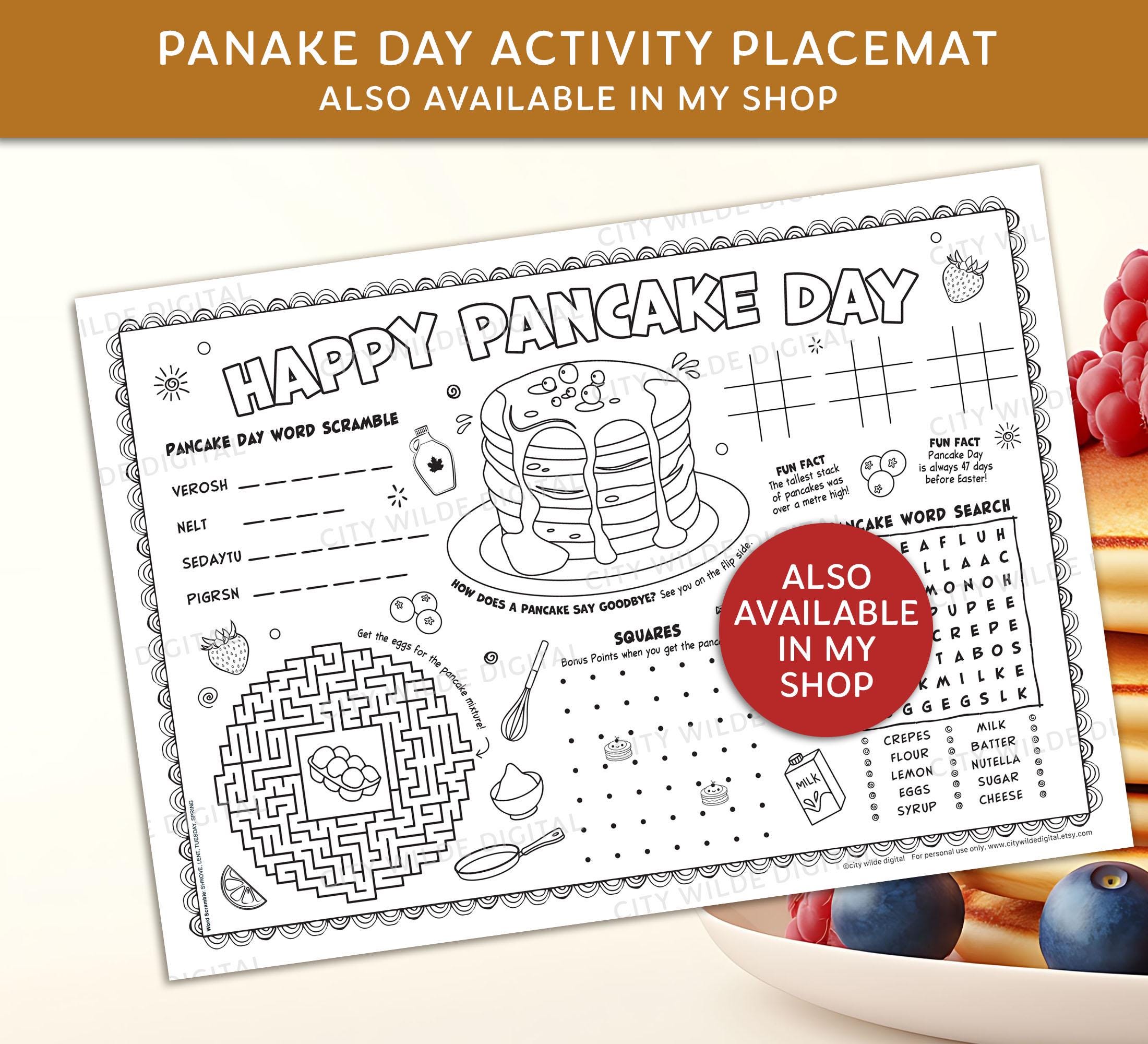 Pancake Day Trivia Game, Pancake Day Party Games, Shrove Tuesday Trivia ...