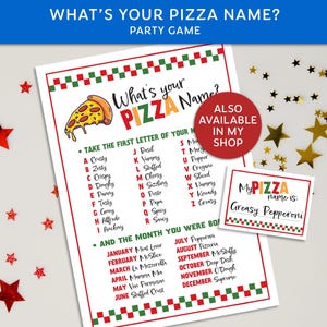 Pizza Party Placemat, Editable Party Activity Placemat, Personalised ...