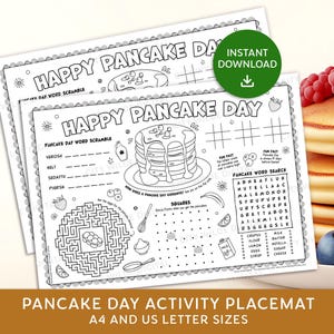 Pancake Day Activity Placemat, Pancake Coloring Activity Placemat ...