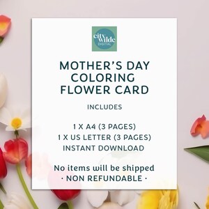Mothers Day Flower Card, Flower Craft Card for Mom, Printable Mothers ...
