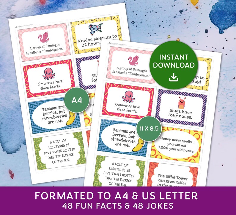 Lunch Box Notes, Printable Lunch Notes for Kids, Cute Lunchbox Jokes ...