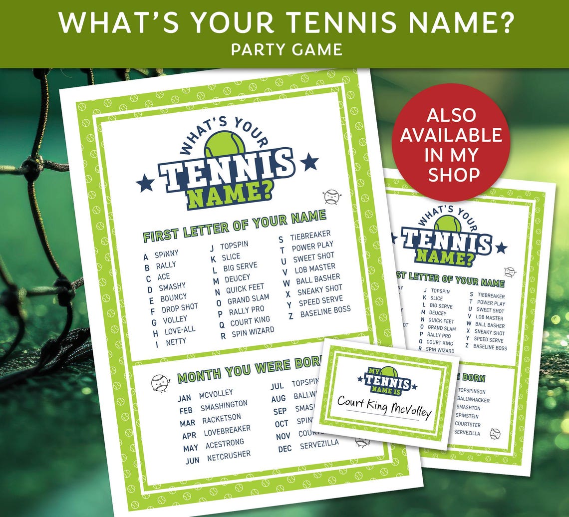 Tennis Word Search, Tennis Party Games, Sports Day Game, Tennis ...