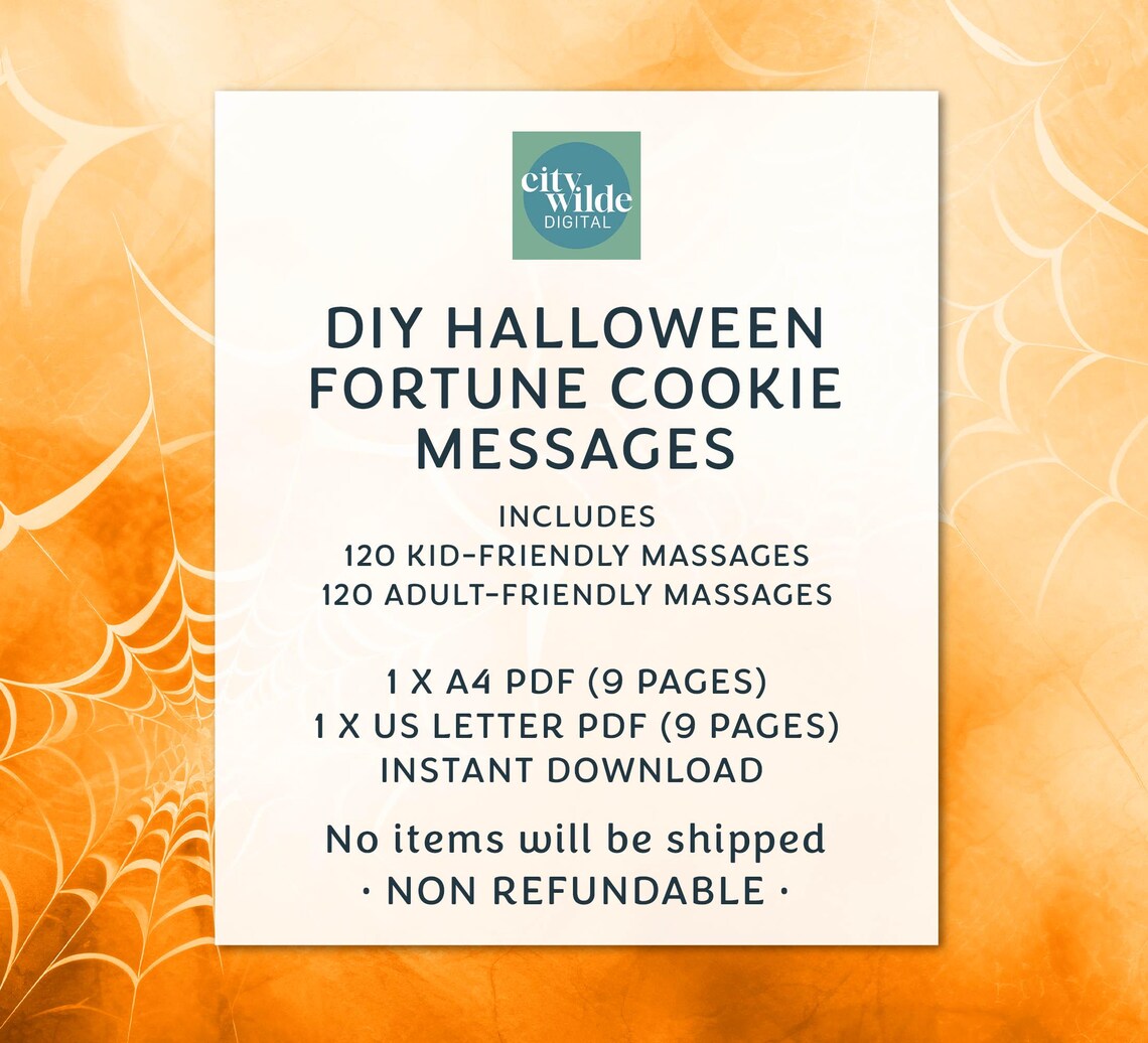 Halloween Fortunes Cookie Message for Kids and Adults, Trick or Treat ...