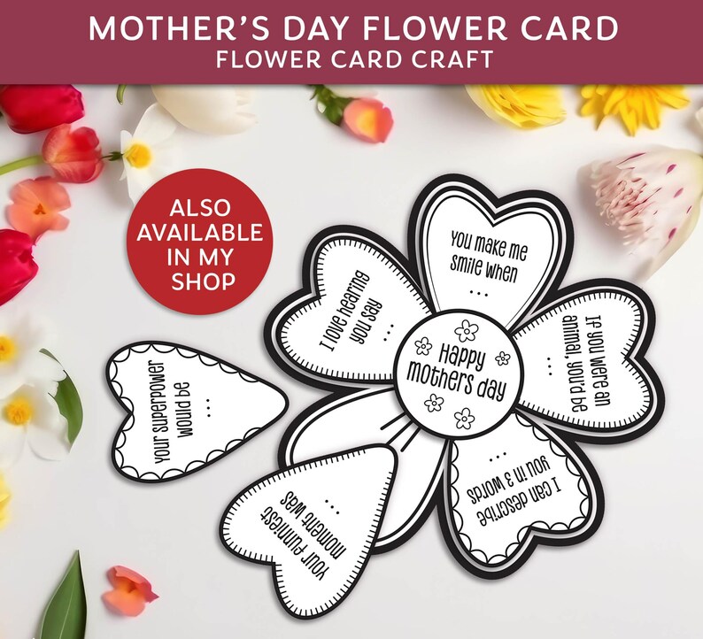 Mother's Day Printable, All About My Mum, Mothers Day Gift, Card for ...