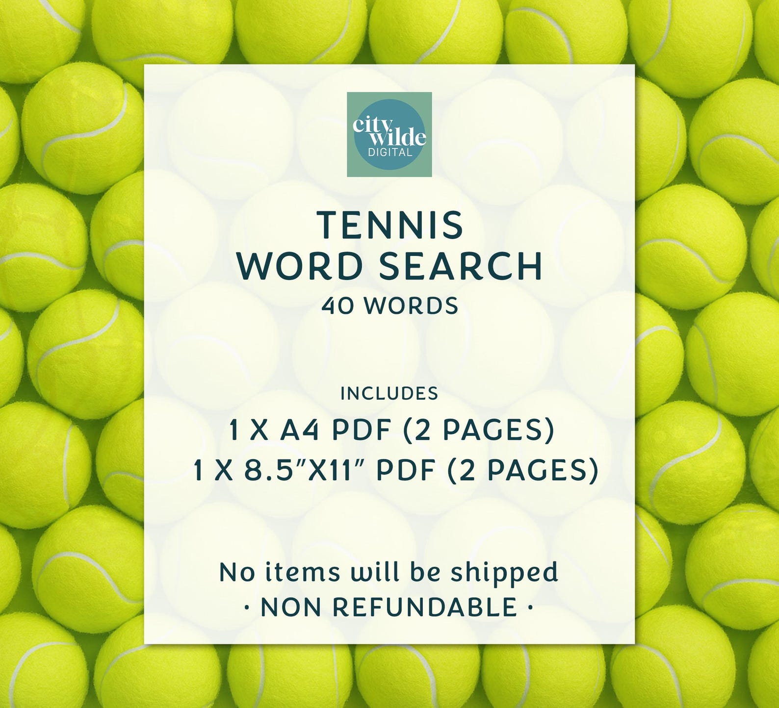 Tennis Word Search, Tennis Party Games, Sports Day Game, Tennis ...