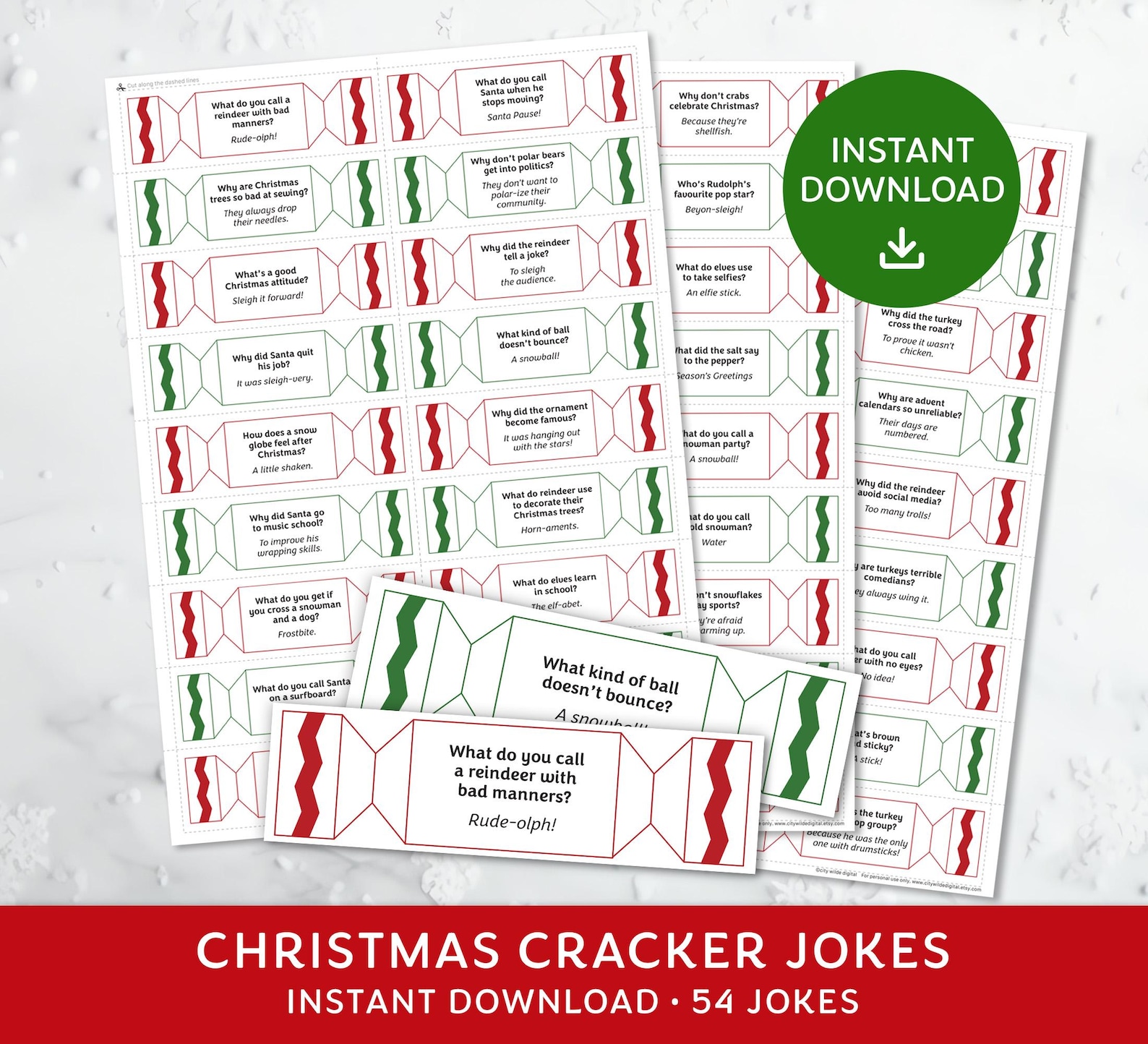 Christmas Jokes, Cracker Jokes, Christmas Cracker Fillers, Christmas ...