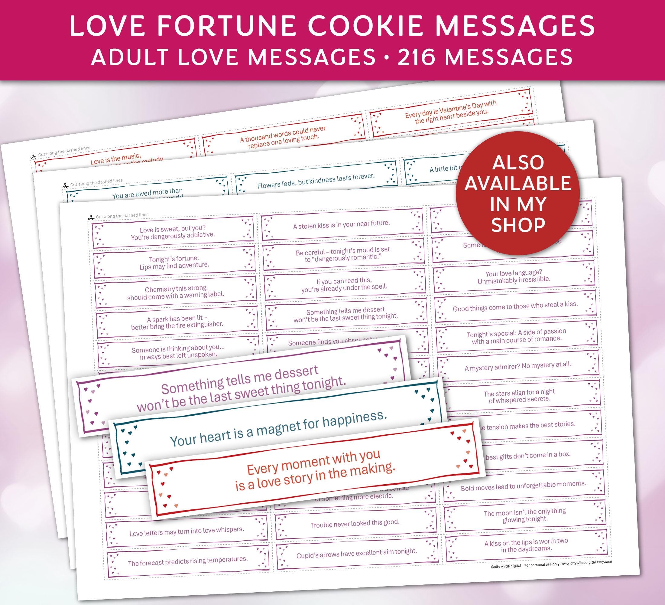 Printable Fortunes Messages, Chinese Fortune Messages, DIY Fortune ...
