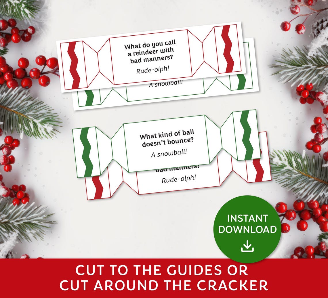 Christmas Jokes, Cracker Jokes, Christmas Cracker Fillers, Christmas ...