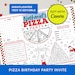 Pizza Party Placemat, Editable Party Activity Placemat, Personalised ...