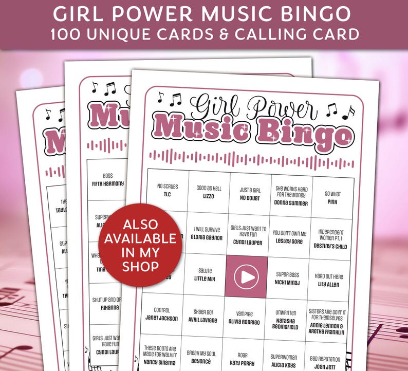Movie Music Bingo Game With Spotify Playlist, Movie Night Bingo, Movie ...