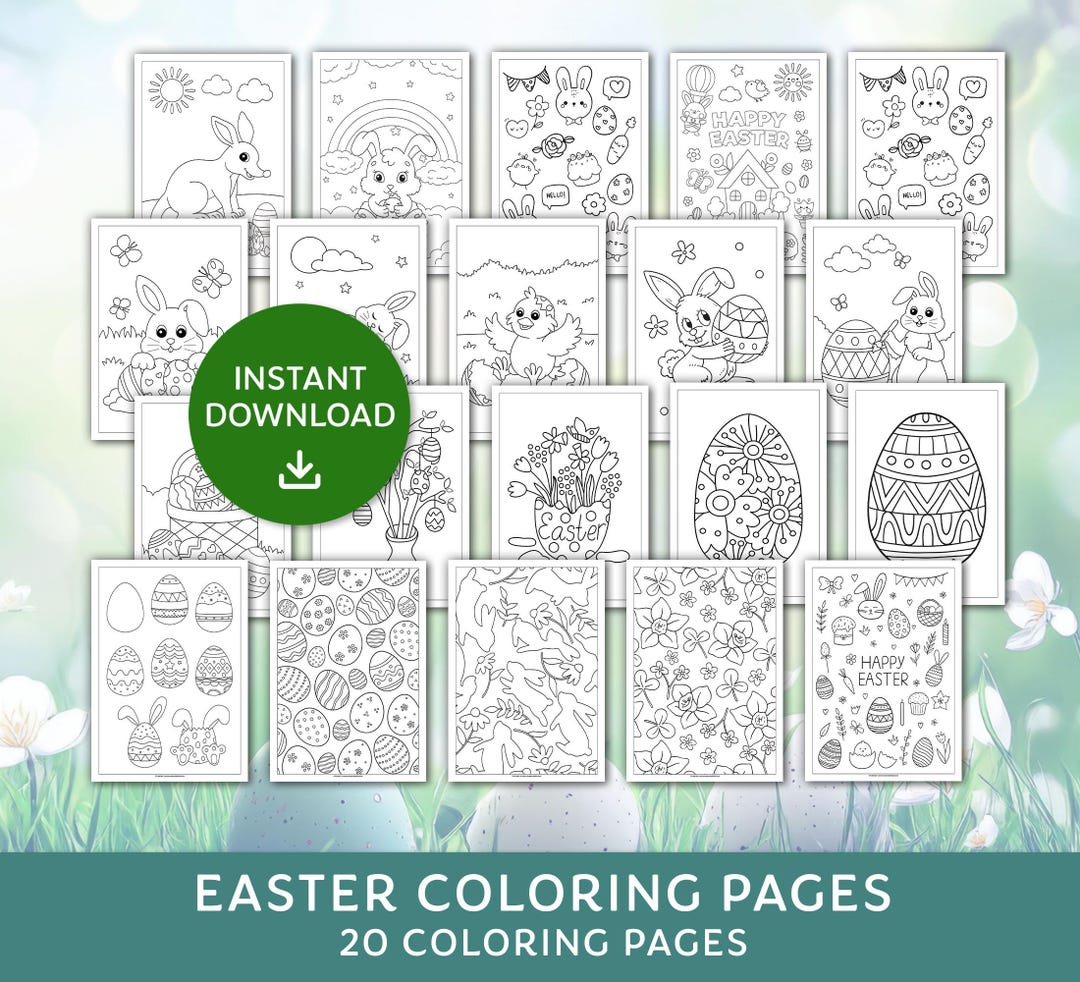 Easter Coloring Pages for Kids, Simple Coloring Pages, Homeschool ...