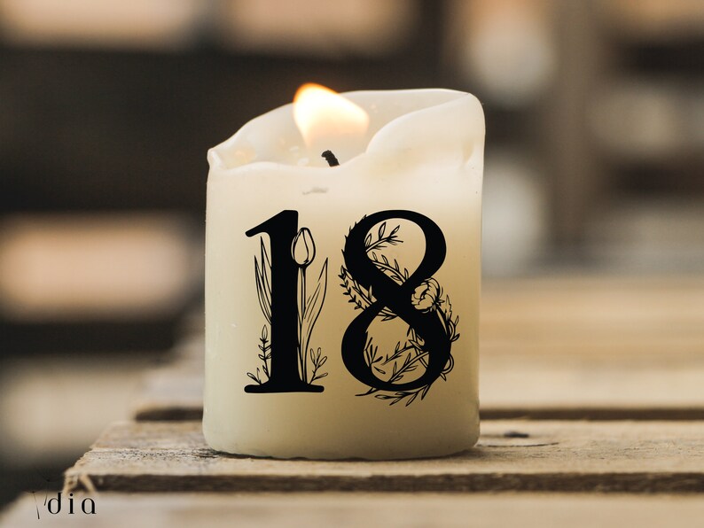 My 18th Birthday Svg L 18th Birthday Number Design L 18th Birthday ...