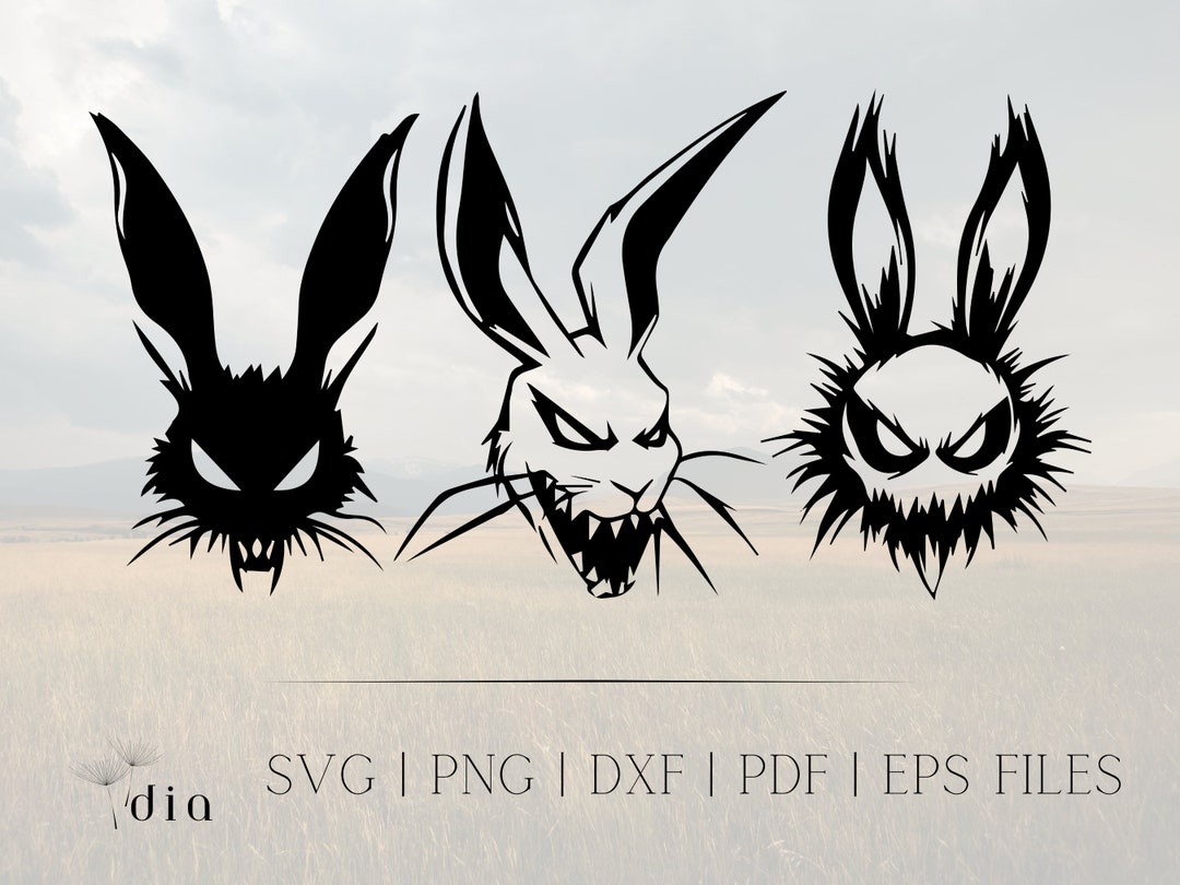 Bad Bunny Svg L Zombie Clipart L Cute Vinyl Cut File L Animal Face Svgl ...