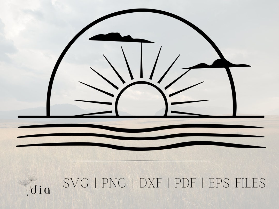 Sunset Digital Download ,SVG Files for Cricut ,SVG for Silhouette,gift ...