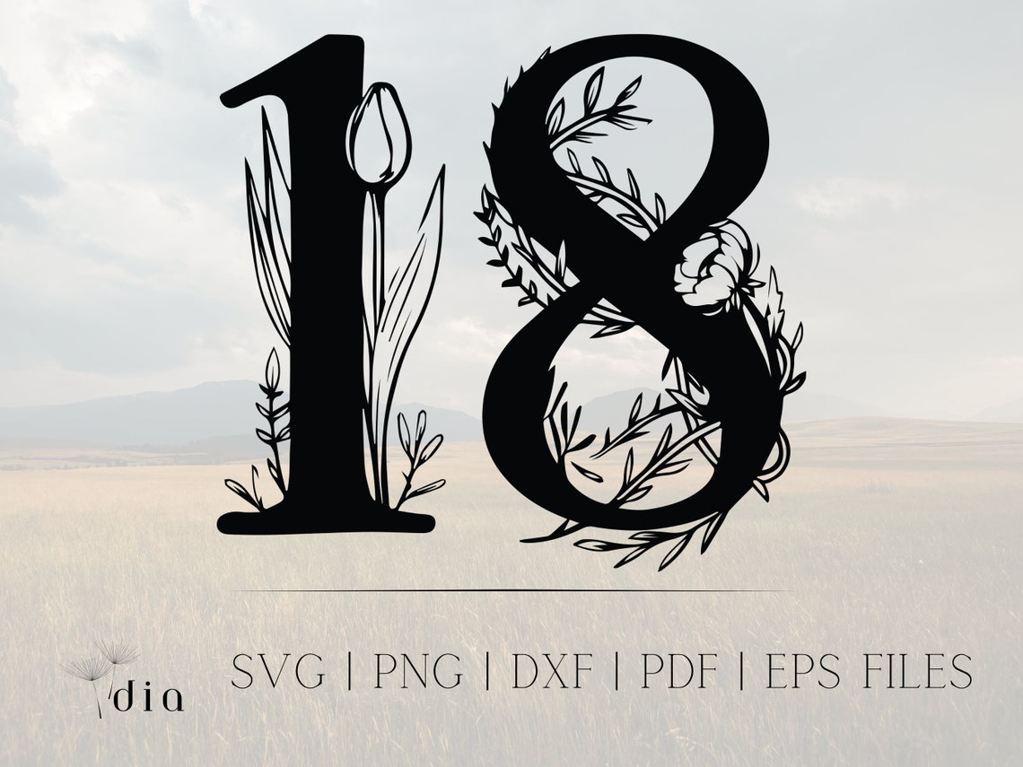 My 18th Birthday Svg L 18th Birthday Number Design L 18th Birthday ...