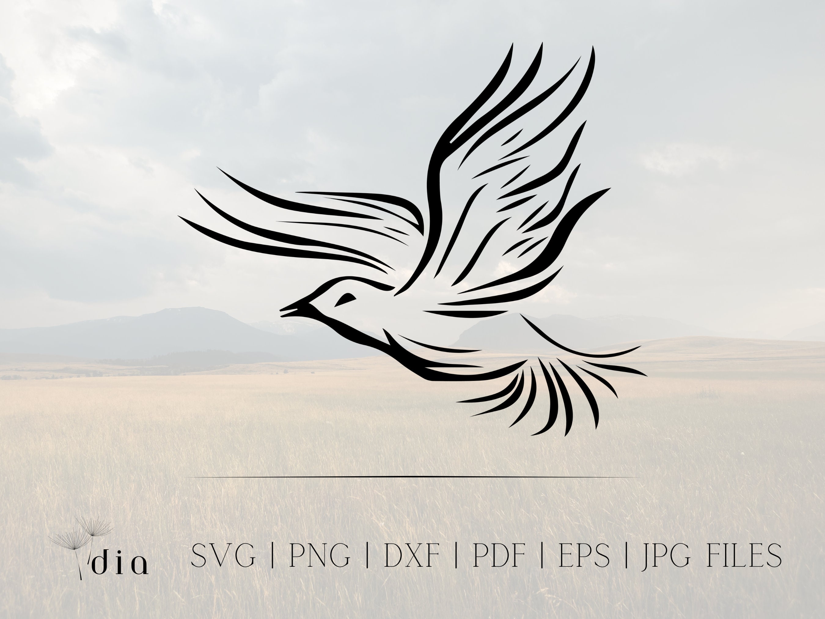 Flying Bird Design | Bird Silhouette L Bird SVG |SVG Digital Download ...