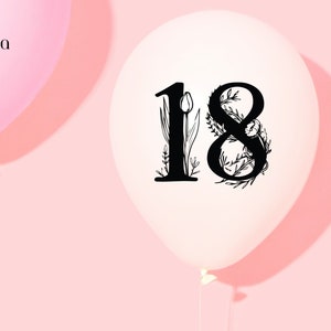My 18th Birthday Svg L 18th Birthday Number Design L 18th Birthday ...