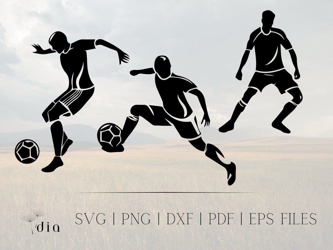 Soccer Players SVG Digital Download SVG Files for Cricut - Etsy