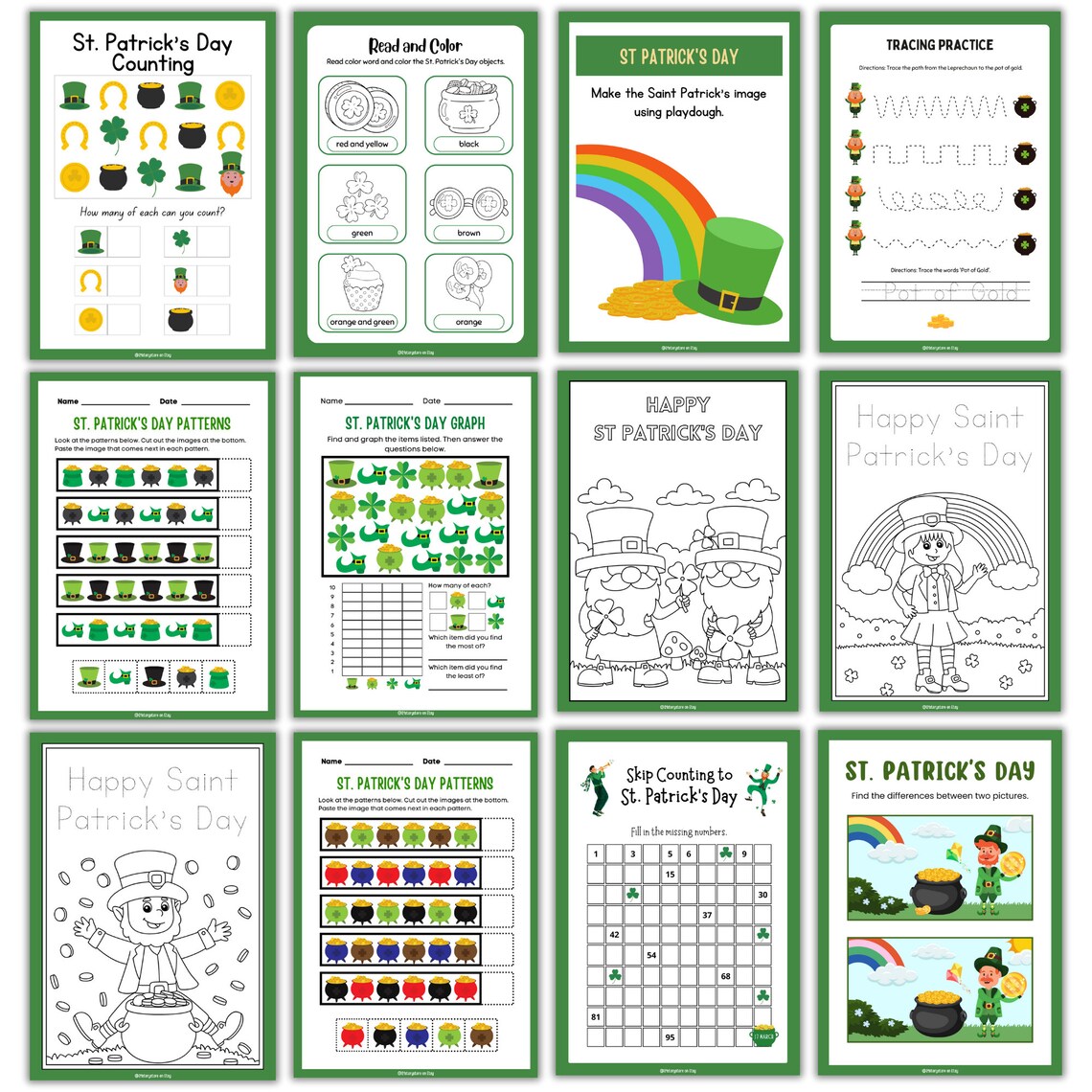 St. Patrick's Day Preschool Activities, St Patrick's Day Preschool ...