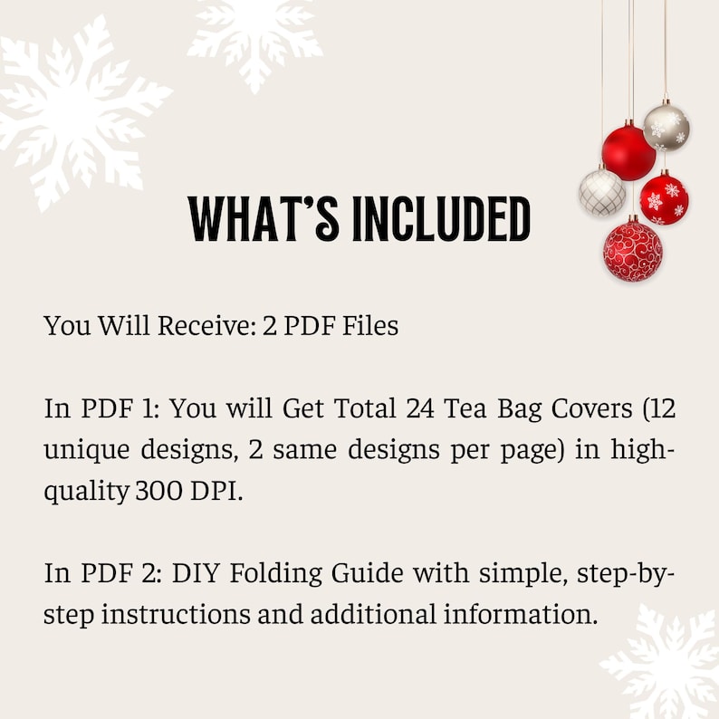 Printable Christmas Tea Bags Holder, DIY Tea Bag Wrappers & Tidy Cover ...