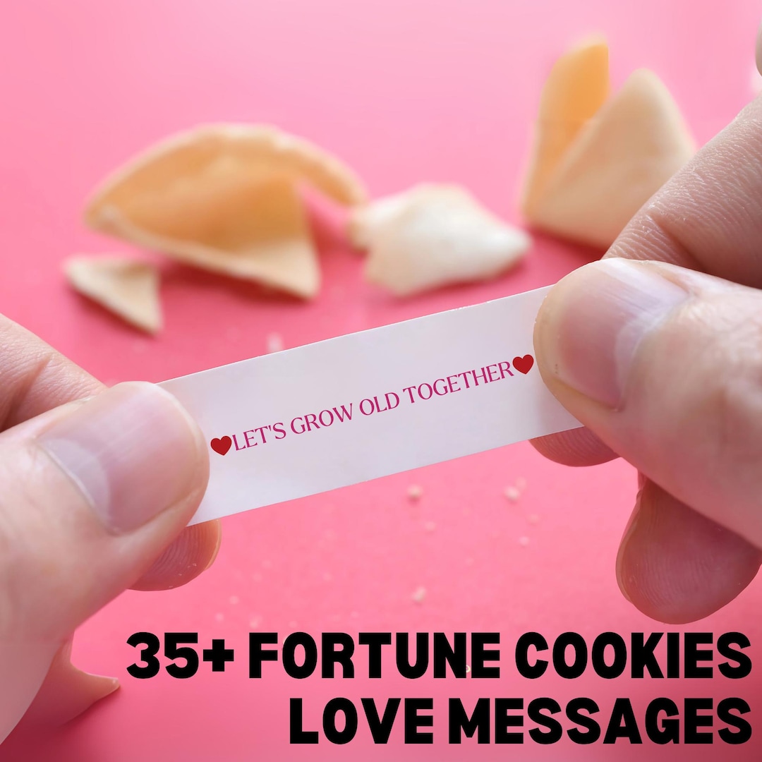Printable Valentine Fortune Cookie Love Messages, Custom Love Notes for ...