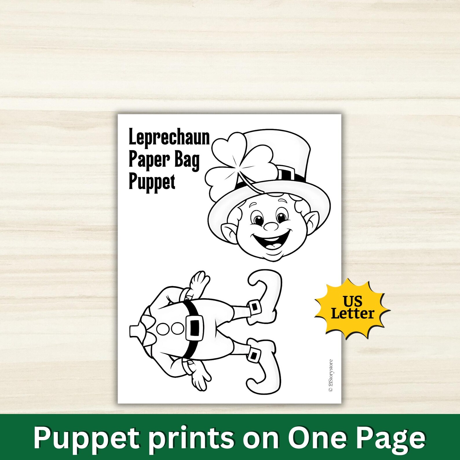 Leprechaun Paper Bag Puppet | St Patrick's Day Activity Craft for Kids ...