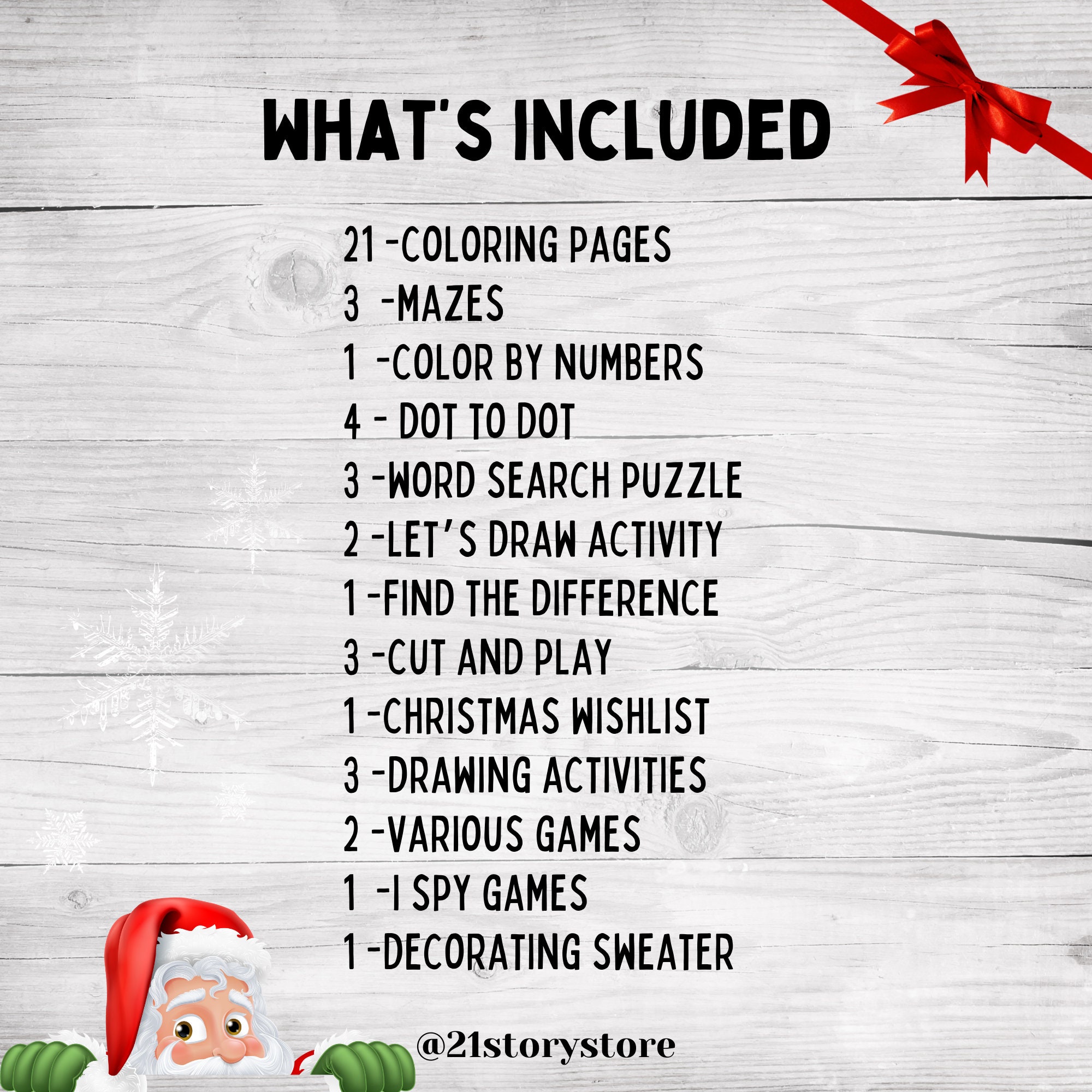 50 Printable Christmas Coloring & Activity Pages, Christmas Activity ...