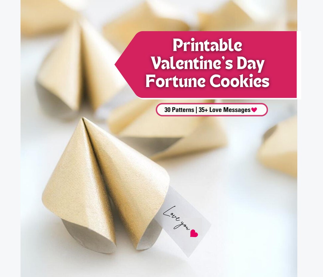 DIY Valentine Fortune Cookie Gift, Make Your Own Fortune Cookies ...