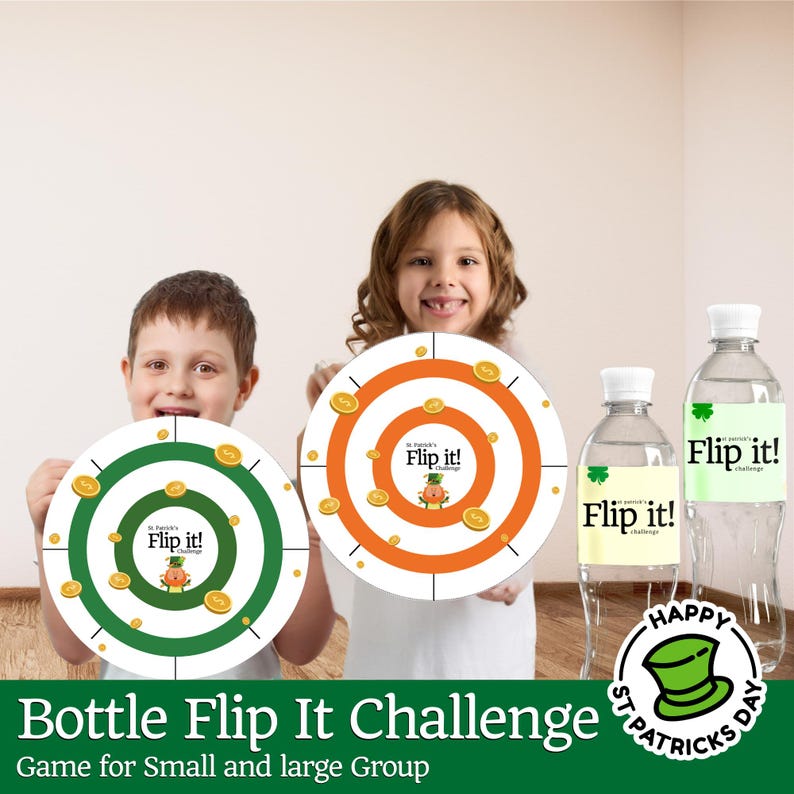 St. Patrick’s Day Bottle Flip Game – Fun Team Building, Office Party ...