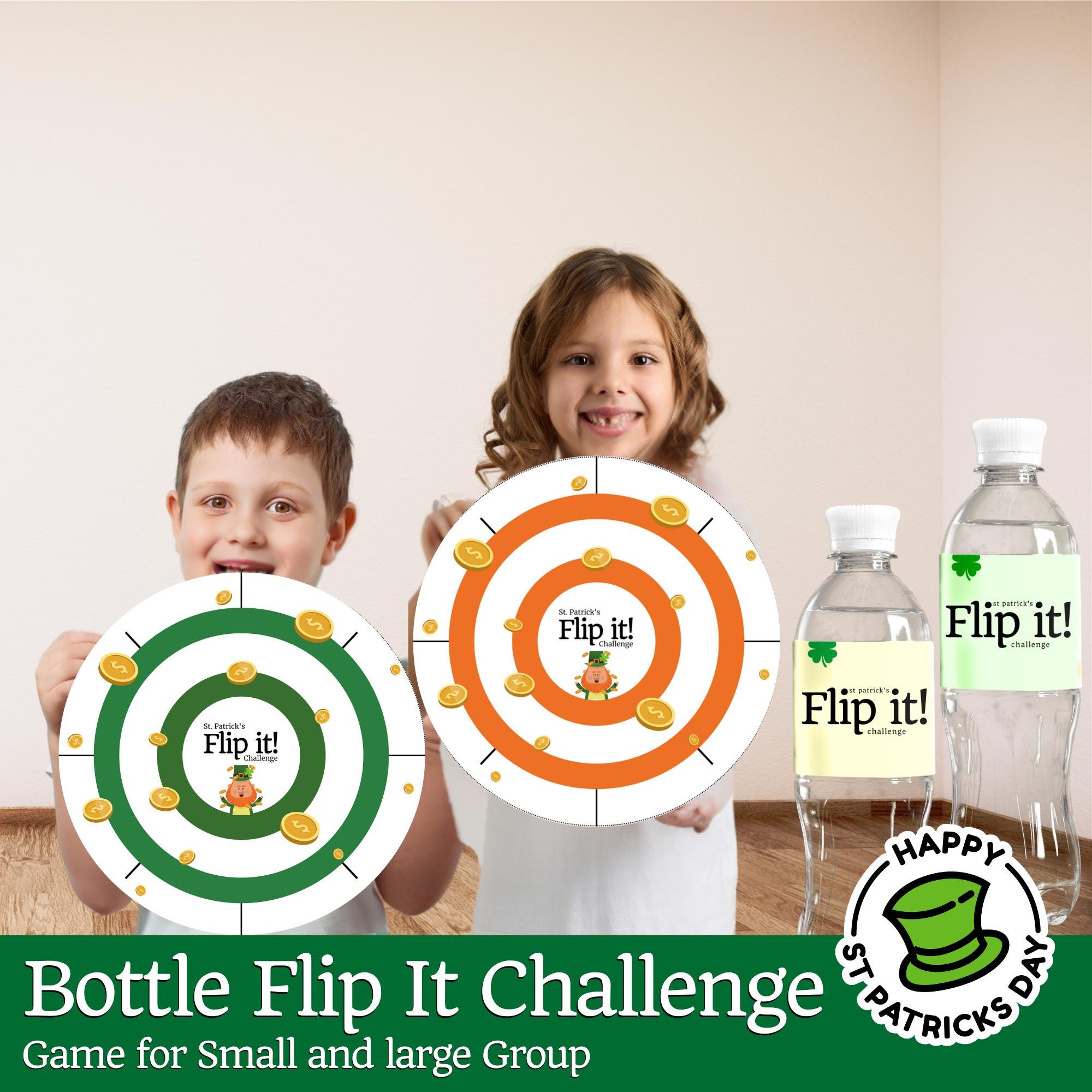 St. Patrick’s Day Bottle Flip Game – Fun Team Building, Office Party ...