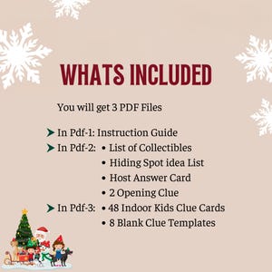 Christmas Scavenger Hunt for Kids, Indoor Christmas Treasure Hunt ...