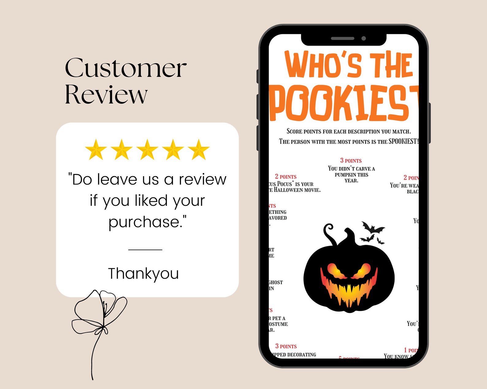 Who's the Spookiest Printable Game for Adults, Kids Halloween Birthday ...
