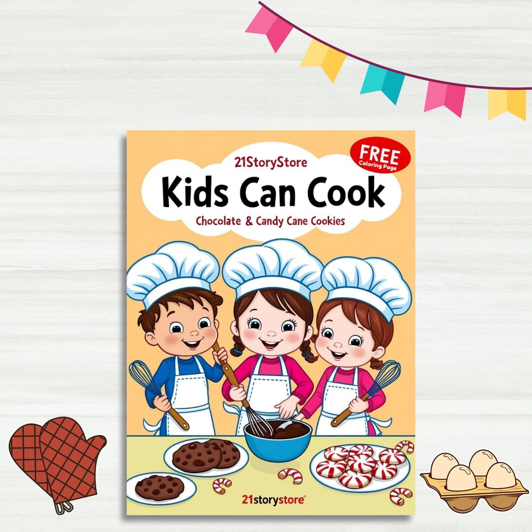 Kids Can Cook Chocolate Candy Cane Cookies Recipe Book, Printable ...