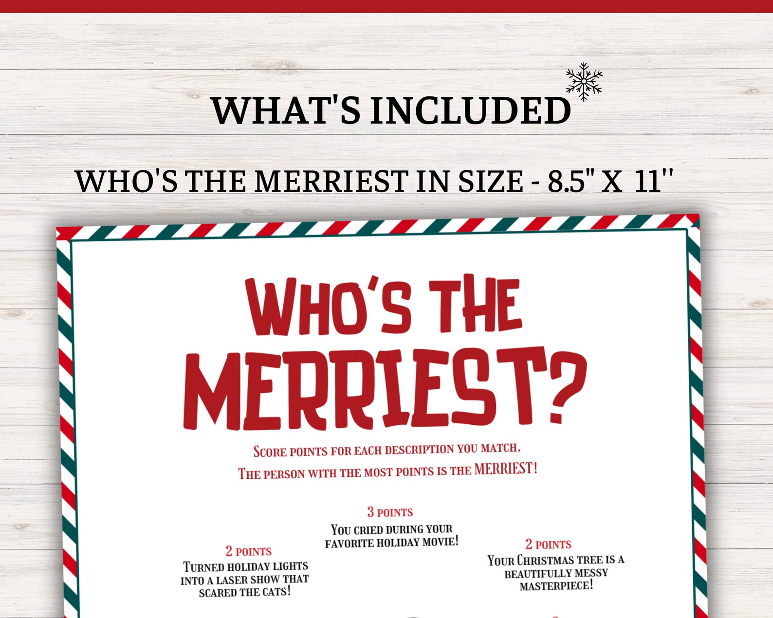 Printable Christmas Party Game, Who's the Merriest Santa Holiday ...